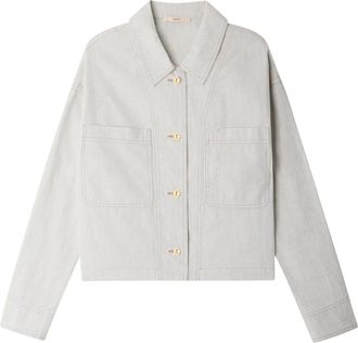 Sessun Sur-chemise Notteri Rayures Lin et Coton Bio Sess&ugrave;n