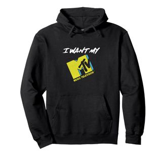Giesswein Ich Will Mein gelbes MTV Classic Logo Pullover Hoodie