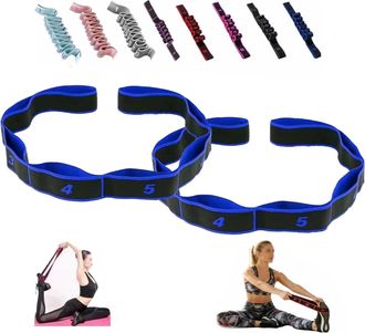 Generic 2PC Fitness-Widerstandsband f&uuml;r Dehn&uuml;bungen und Yoga, verschlei&szlig;fester Fitness-Stretch-Trainingsg&uuml;rtel, 8-teilige elastische Trainingsb&auml;nder f&uuml;r t&auml;gli
