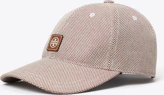 Tory Burch Damen Zweifarbige Baseballkappe aus Canvas