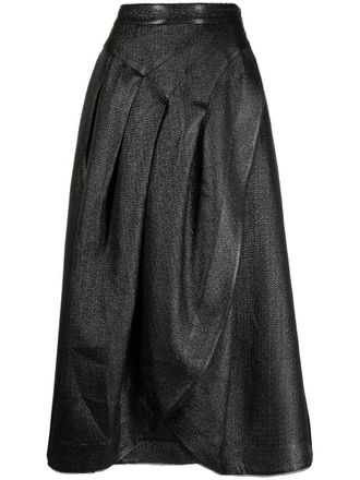 Shiatzy Chen jupe portefeuille Genisis &agrave; design asym&eacute;trique - Noir