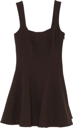 SIMKHAI robe courte à encolure carrée - Marron