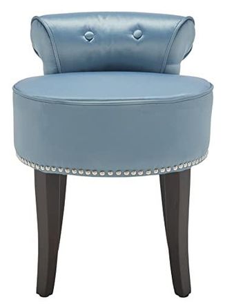 Safavieh Contemporary Upholstered Vanity Chair, in Blue