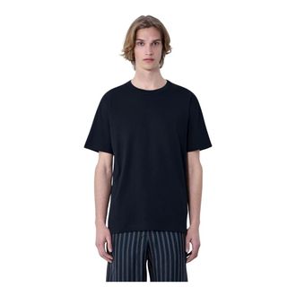 Dries Van Noten Homme, Tops, Noir, Taille: XL Cotton Jersey T-Shirt