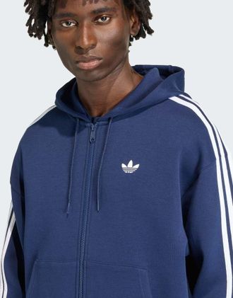 adidas Originals Adidas Adicolor spacer - Sweat &agrave; capuche oversize - Indigo nuit-Bleu
