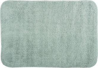 Spirella Badteppich Badematte Duschvorleger 100% Baumwolle Hochflor | flauschig | rutschhemmend | geeignet für Fußbodenheizung | 50x70 cm | Grau