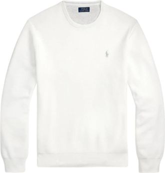 Polo Ralph Lauren Homme, Sweatshirts et sweats &agrave; capuche, Blanc, Taille: 2XL SweaT-shirt en Maille Textur&eacute;e Bianco Ss25