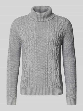 Superdry Rollkragenpullover mit Zopfmuster