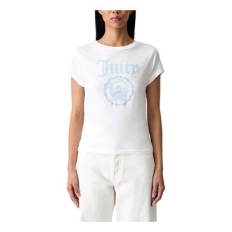 Sporty & Rich Emblem Baumwoll-T-Shirt - - Tops - Damen - Wei&szlig; - L