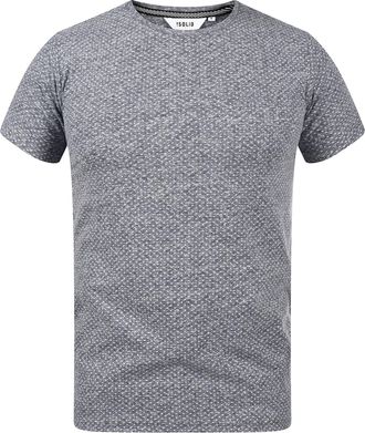 Solid Alarico Herren T-Shirt Kurzarm Shirt mit Print und Rundhalsausschnitt, Größe:XL, Farbe:Insignia Blue Melange (8991)