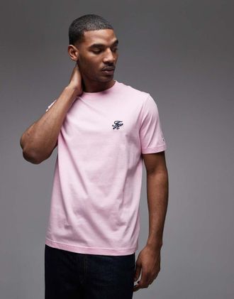Tommy Hilfiger T-Shirt in Rosa mit Monogramm-Schriftzug