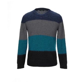 Roberto Collina Farbblock Alpaka Pullover - - Knitwear - Herren - Blau - XL