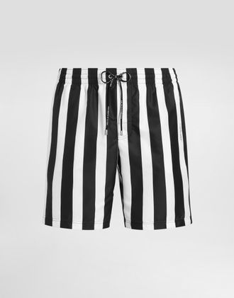 Dolce & Gabbana Mittellange Badeshorts Mit Streifenprint - Mann Beachwear Mehrfarbig 5