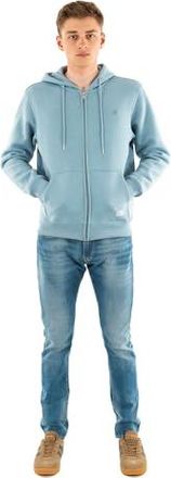 Kaporal Sweat Zipp&eacute;, pour Homme, 35% Coton - 65% Polyester, Coupe Regular, Col Capuche, Couleur Sky, Taille 2XL