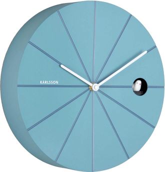 Karlsson Wanduhr Destacado Cuckoo - Blau - 28x28x28cm - Rund - Kunststoff - Wanduhr Modern Wohnzimmer - Wanduhren - Kuckucksuhr