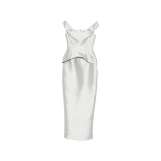 Solace London Pieta Maxikleid - - Dresses - Damen - Grau - XS
