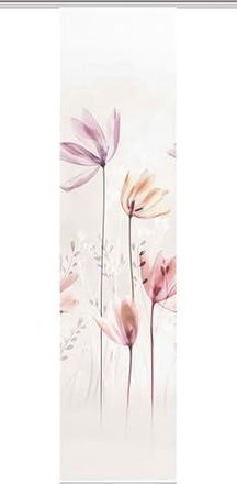 Vision S 84067 | Schiebegardine KUKAT, Digitaldruck auf Bambus-Optik, mit Blumen-Motiv, 260x60cm, Farbe: Natur