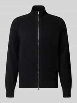 HUGO BOSS Regular Fit Strickjacke aus Baumwoll-Schurwoll-Mix Modell Fabiano