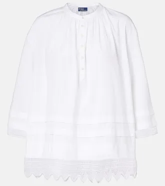 Polo Ralph Lauren Chemise en coton &agrave; broderie anglaise
