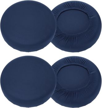 Generic 4er Pack Abnehmbare Bez&uuml;ge F&uuml;r Runde Barhocker 40-50 cm (16-20 Zoll) - Waschbar, Staubdicht, Atmungsaktiv, Elastisch - F&uuml;r Bar, K&uuml;che, Wohnzimmer(L)