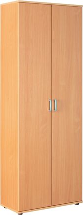 MID.YOU Mid.you Mehrzweckschrank, Buche, Kunststoff, 5 F&auml;cher, 70x189x34 cm, Blauer Engel, BQ - B&uuml;ndnis f&uuml;r Qualit&auml;t, Made in Germany, stehend, Waschk&uuml;che, Me