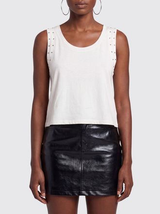 HTC D&eacute;bardeur cropped en coton style rock avec broderie et clous