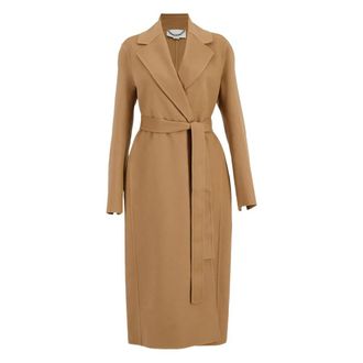 Stella McCartney Kamel Wickelmantel mit Selbstbindeg&uuml;rtel - - Coats - Damen - Braun - L