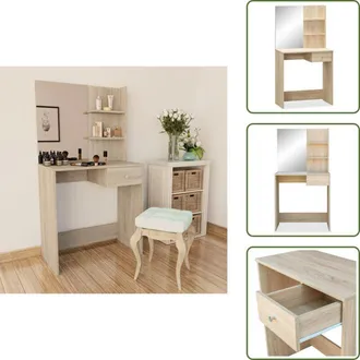 vidaXL Vidaxl - Coiffeuse Bois ding&eacute;nierie 75x40x141 cm Ch&ecirc;ne - Coiffeuse - Meuble De Salle De Bain - Table De Maquillage - Commode - Rangement