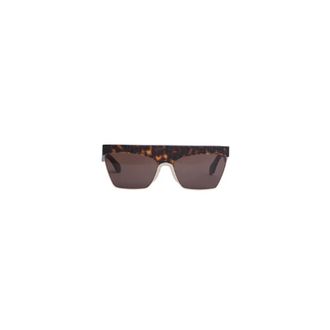 Alaia Texturierte Havana Sonnenbrille - - Accessories - Damen - Braun - ONE SIZE