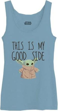 Star Wars « This is My Good Side » WOSWMANTK005 Débardeur Femme, Bleu, Taille XS