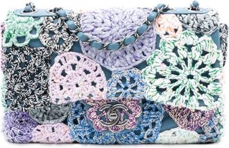 Chanel Hobo Bags - Small Crochet Cotton Paris-Seoul Crochet Work Flap - Gr. unisize - in Blau - f&uuml;r Damen