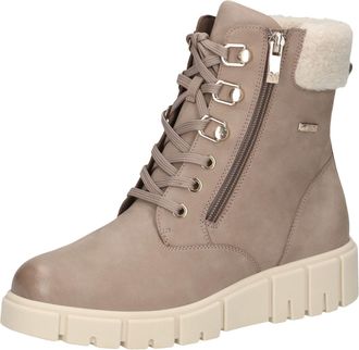 Caprice Damen Stiefeletten zum Schnüren Gefüttert Wasserabweisend, Braun (Mud Nubuc), 36 EU