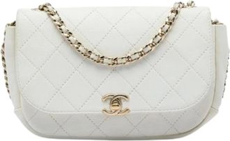 Chanel Pre-owned Sac bandouli&egrave;re matelass&eacute; - Femme - Pre-owned - Blanc - Taille: ONE Size