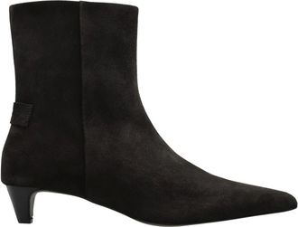 AllSaints Bottines Piper en cuir &agrave; talon - Femme - Chaussures - Brun - Taille: 38 EU
