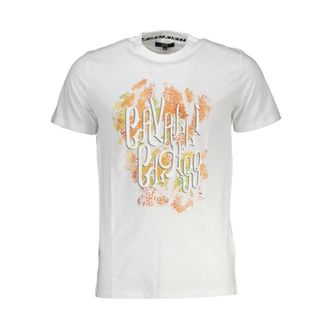 Cavalli Blumendruck T-Shirt - - Tops - Herren - Wei&szlig; - 2XL