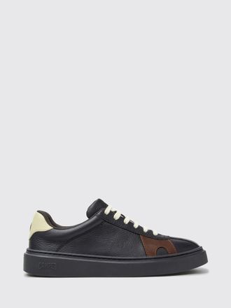 Camper Baskets Twins en cuir grain&eacute; avec design abstrait bicolore