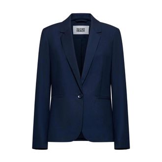 Silvian Heach Femme, Vestes, Bleu, Taille: 42 FR Blazer essentiel &agrave; un bouton