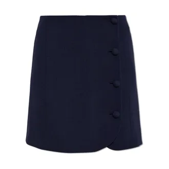 Valentino Garavani Femme, Jupes, Bleu, Taille: 40 FR Jupe en laine