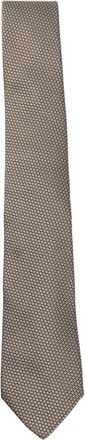 Dell'Oglio cravate à imprimé géométrique - Marron