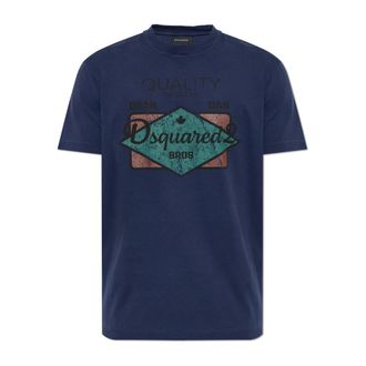 Dsquared2 Homme, Tops, Bleu, Taille: 2XL T-shirt avec imprim&eacute;