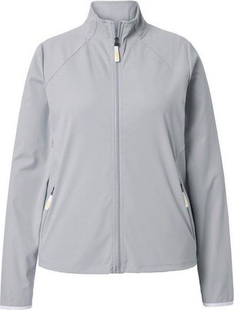 Ulla Popken Sweatjacke Sweatjacke Laser-Akzente Stehkragen Daumenloch