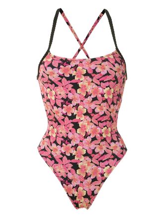 Amir Slama Body mit Blumen-Print - Rosa