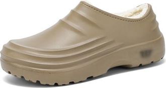 Generic Chaussures de chef pour homme et femme - Chaudes, imperm&eacute;ables et antid&eacute;rapantes - Mules dhiver chaudes en polaire - Chaussures de travail &agrave; enfiler, 