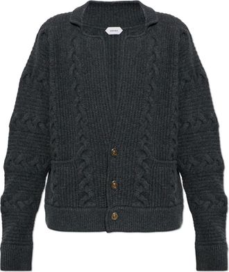 Versace Cardigan en Laine et Cachemire - Homme - Pulls - Gris - Taille: M