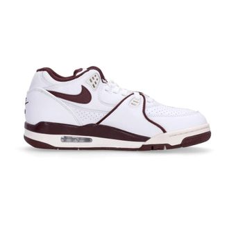 Nike Niedriger Wei&szlig;/Burgunder Sneaker im Flight-Stil - - Sport - Herren - Wei&szlig; - 45 EU
