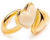 Aurélie Bidermann Bluffiger Herzring - Weiß