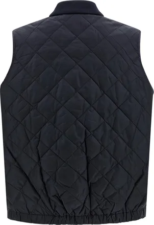 Prada Diamond-Quilted Re-Nylon Vest - Blue