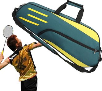 Generico Aufbewahrungstasche für Badminton - wasserdichte Tasche für Schläger, Schulter-Organizer | Tennisrucksack für 3 Schläger, Tasche für Tennisausrüstung 