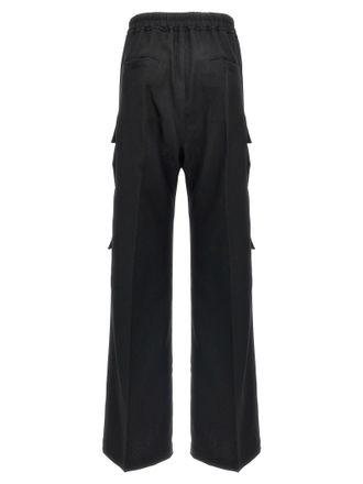 Rick Owens Womens Black Wool Cargo Pants