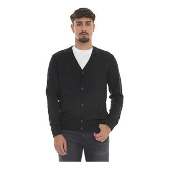 HUGO BOSS Homme, Pulls, Noir, Taille: XL Cardigan &agrave; boutons et col en V